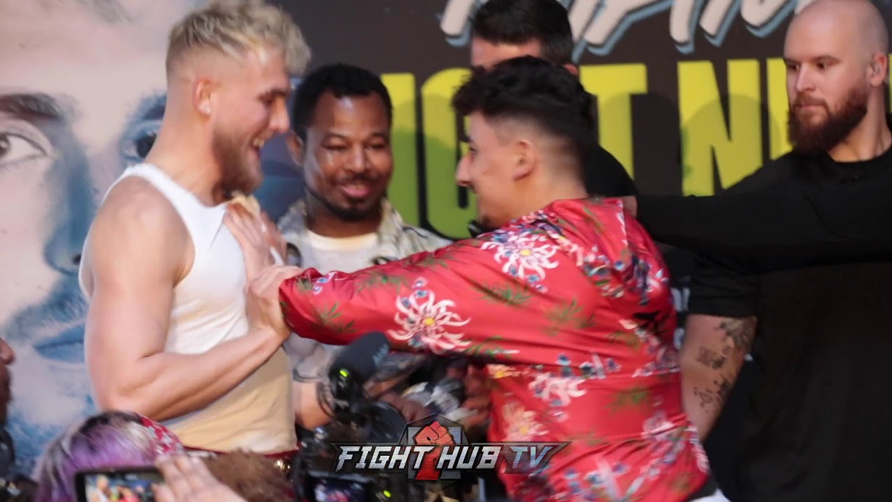 'GOT YOUR NOSE!" ANESONGIB PUSHES JAKE PAUL AFTER HE GRABS HIS NOSE ...
