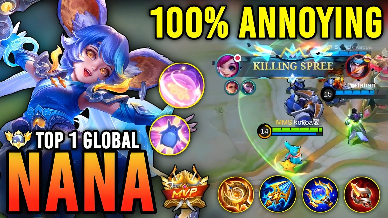 NANA BEST BUILD 2023 | TOP 1 GLOBAL NANA GAMEPLAY - MOBILE LEGENDS ...