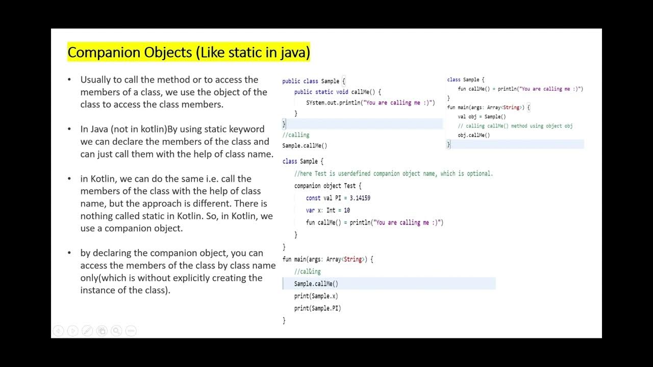 Companion Object in Kotlin Hindi - YouTube