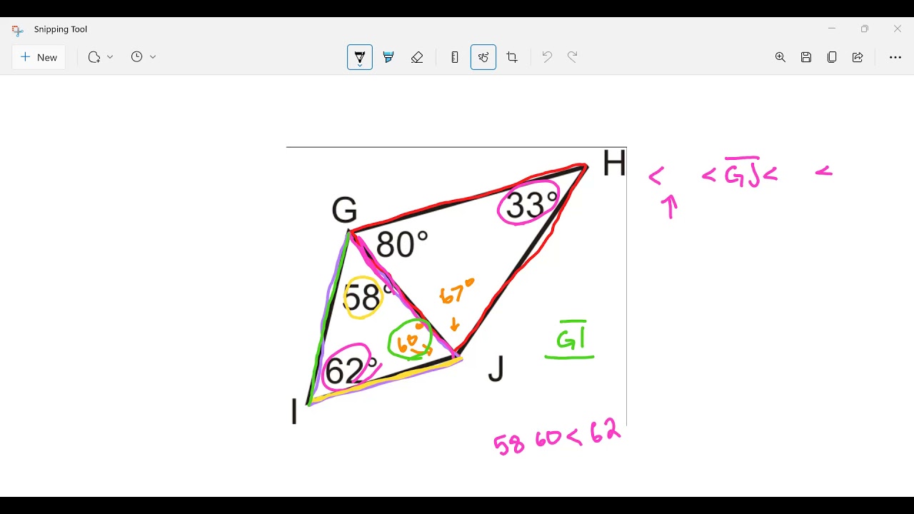 Ordering Lengths of the Sides of Two Triangles - YouTube