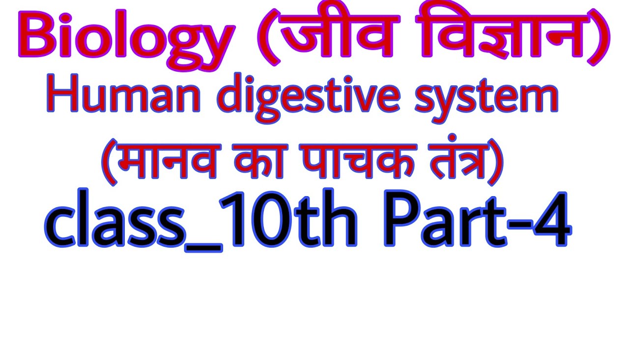 Biology Class-10th Human digestive System Part-4 By Pramod Sir @ncert ...