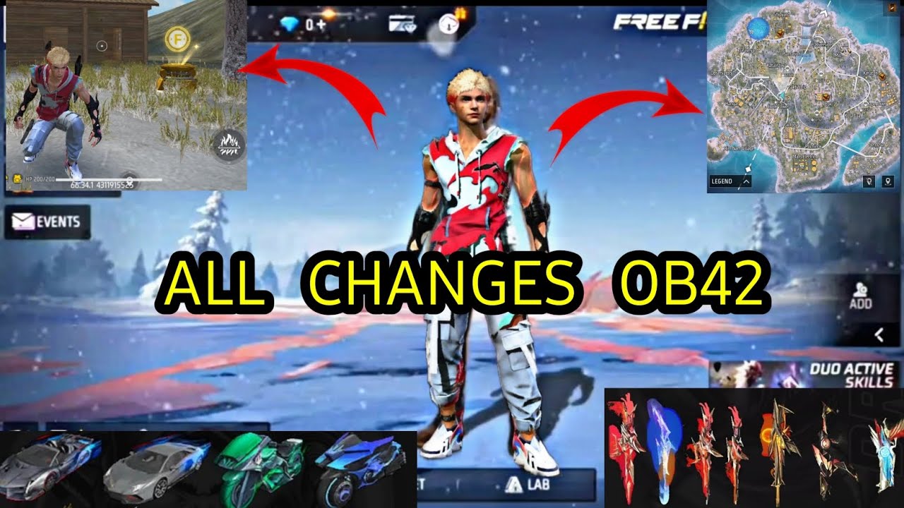 OB42 UPDATE ALL CHANGES OB42 HOW TO CHANGES IN FREE FIRE - YouTube