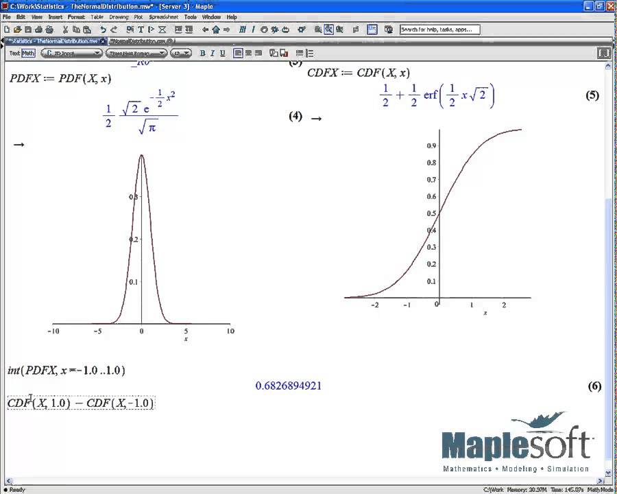Random Variables and Probability Distributions in Maple: The Normal ...