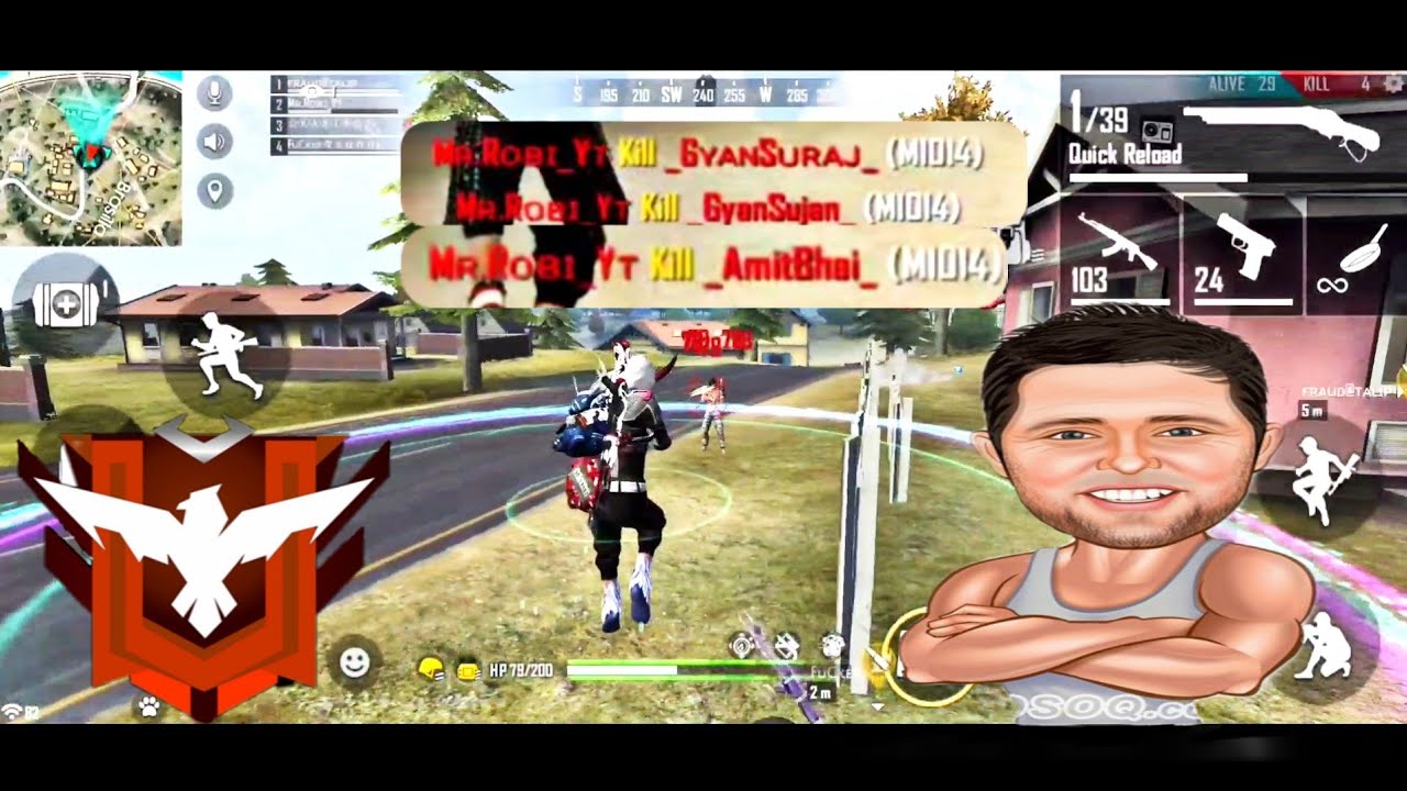 #FREEFIRE KILLED GYAN'S FULL SQUAD..Mr.Robi_Yt.. ️ ️ ️ - YouTube