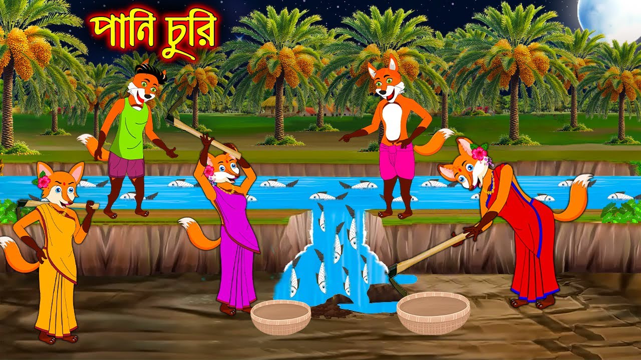 পানি চুরি | Pani Churi | Fox Cartoon | Interesting & Comedy stories ...