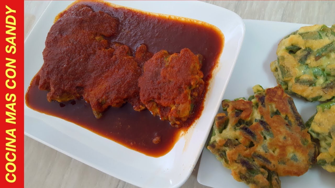 TORTITAS DE EJOTES CON CHILE COLORADO! - YouTube