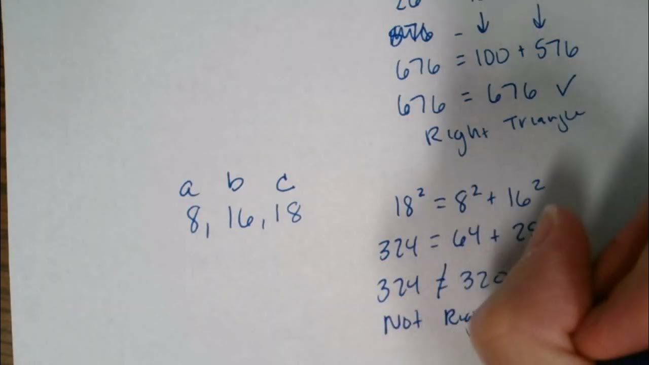 Alg 1B Pythagorean Theorem - YouTube