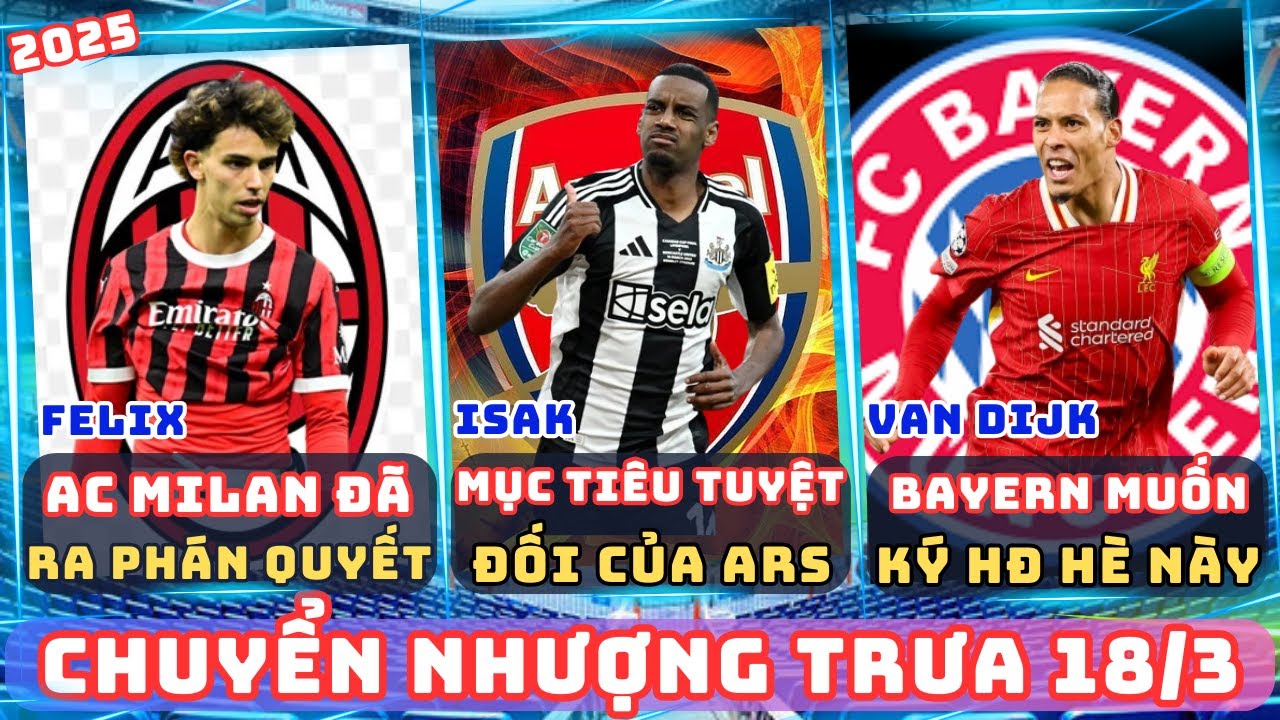 CHUYỂN NHƯỢNG TRƯA 18/3: ISAK LÀ MỤC TIÊU TUYỆT ĐỐI CỦA ARS, BAYERN ...