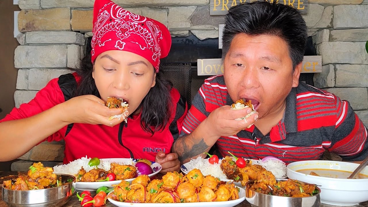 Nepali Mukbang Local Chicken and Mutton Sound/Amilo Piro Aloo Sadeko ...