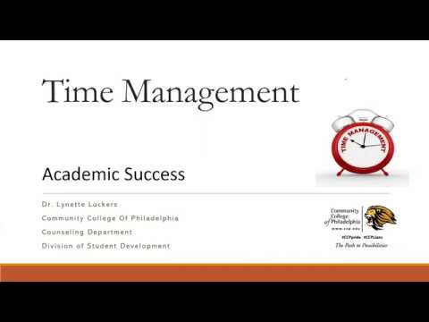 Academic Success Time Management Part 1 - YouTube