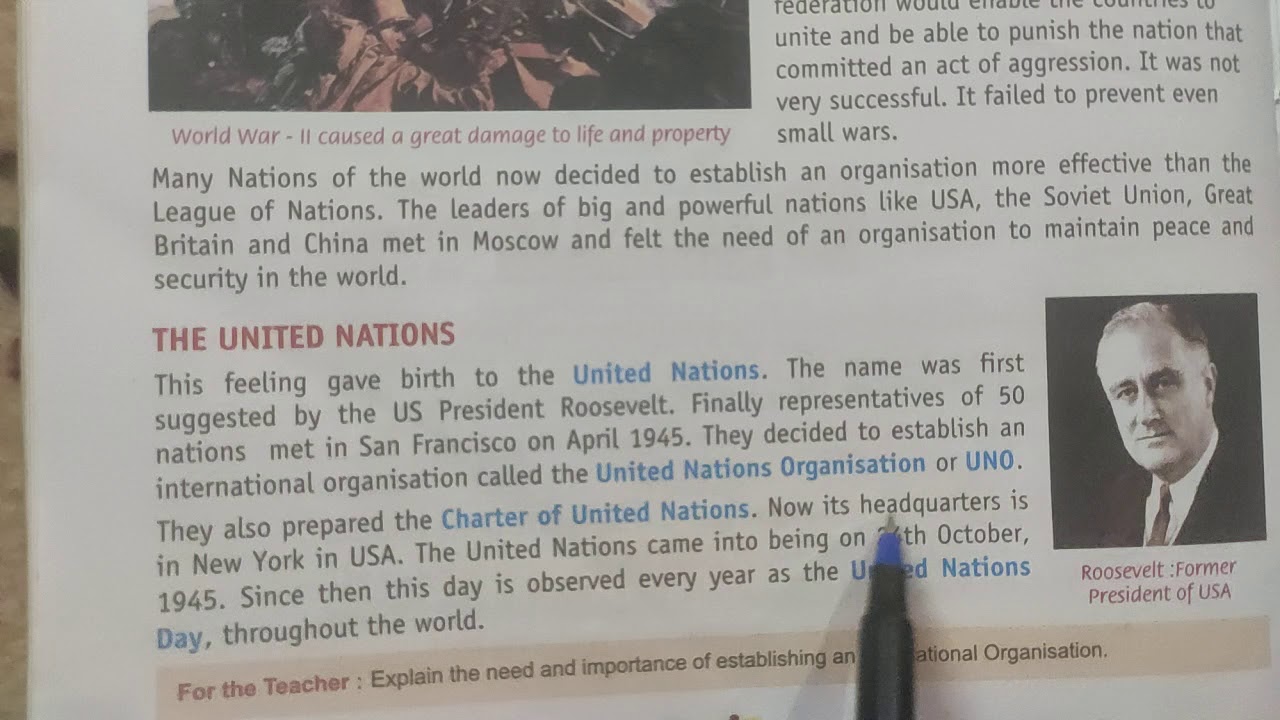 ch 18 The United Nations class 5th - YouTube
