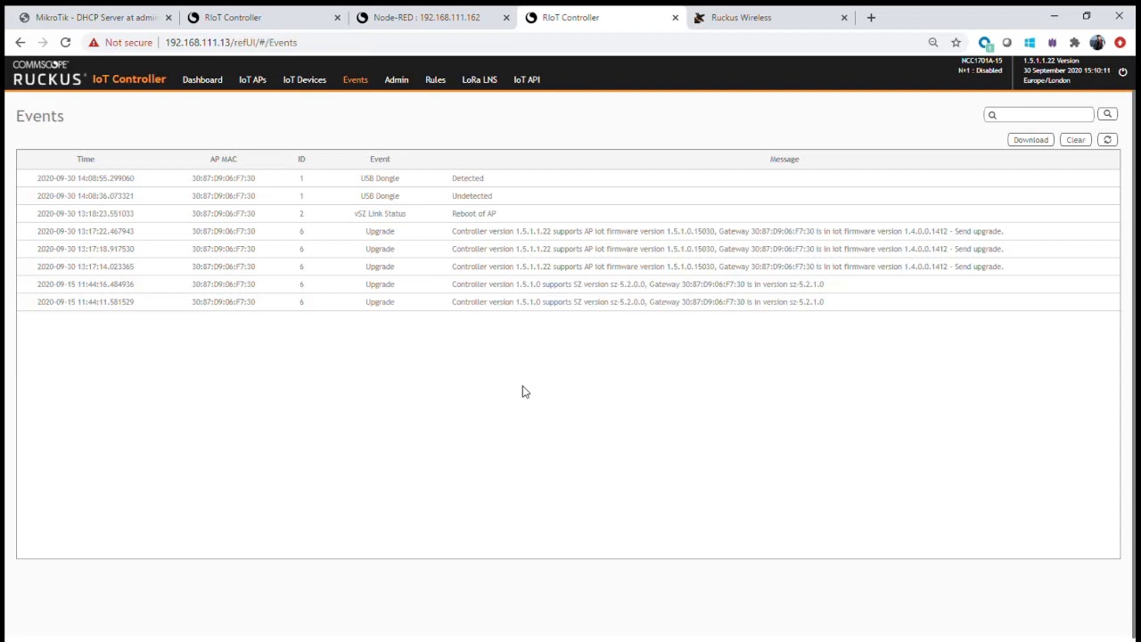 RUCKUS IoT: Debugging – Event Logs - YouTube