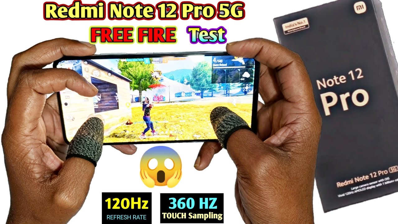 Redmi Note 12 Pro 5G Free Fire Gameplay + Heating + Battery Drain Test ...