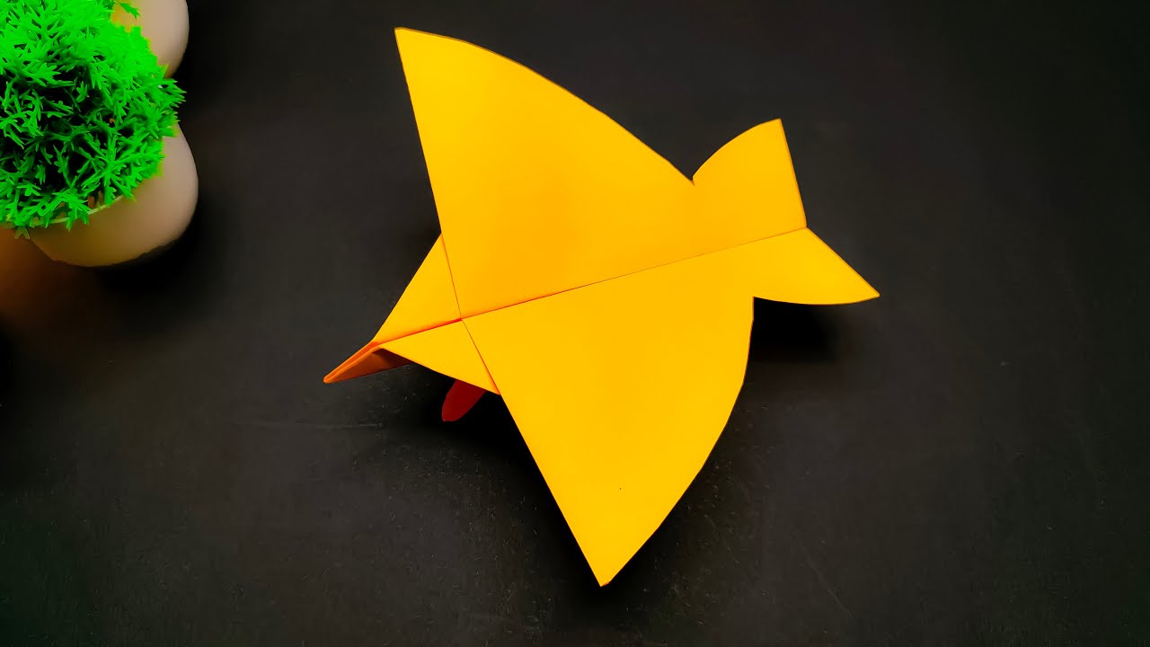 how to make powerful paper plane | paper plane jet fighter easy | world ...