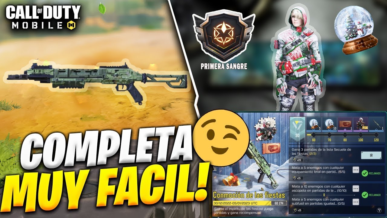 COMO HACER LA MISION "CONMOCION DE LAS FIESTAS" COD MOBILE | MEDALLA ...