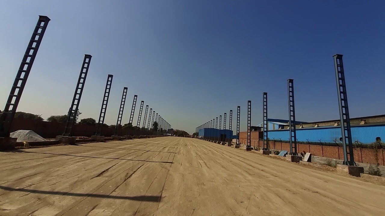 Pre Engineering Building Column Erection - YouTube