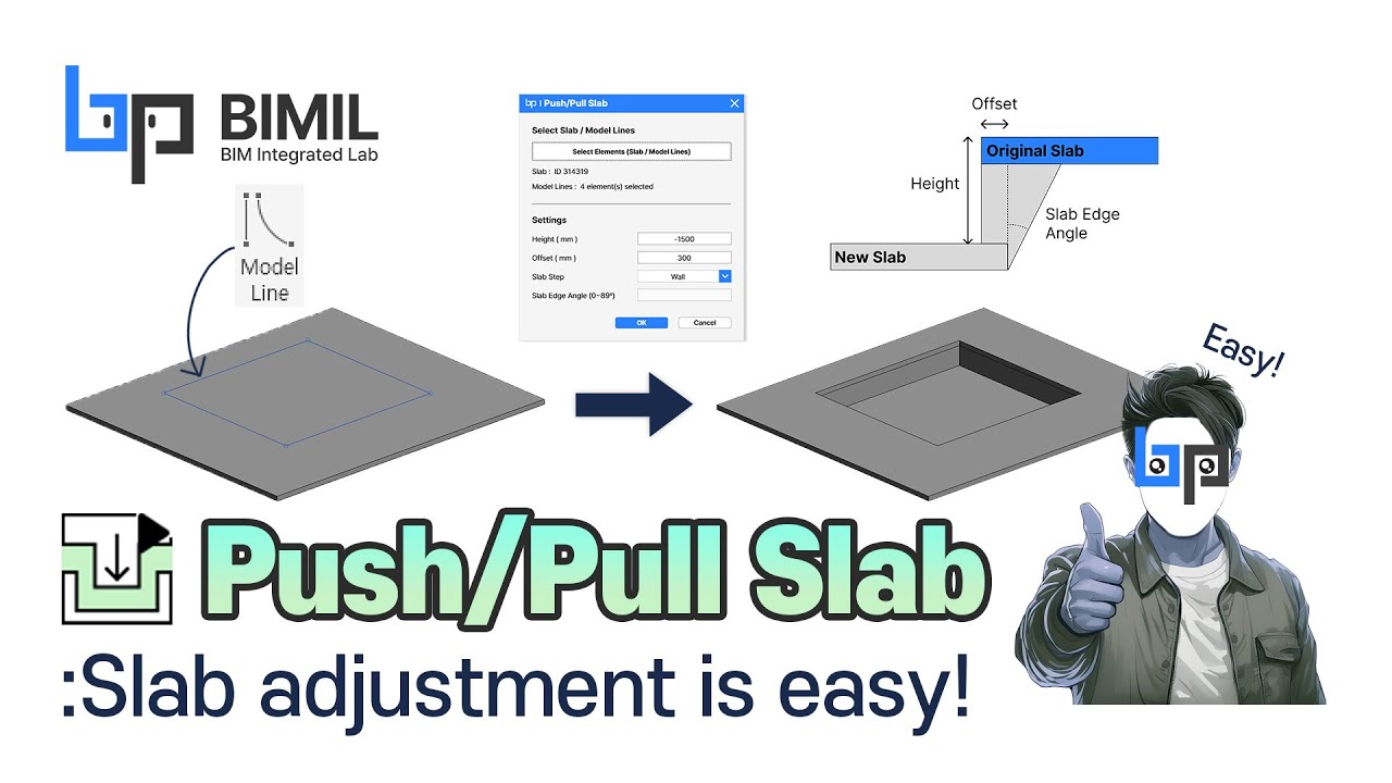 Revit Addin - Push/Pull Slab [BIMIL Free] #revit #automation #bim # ...