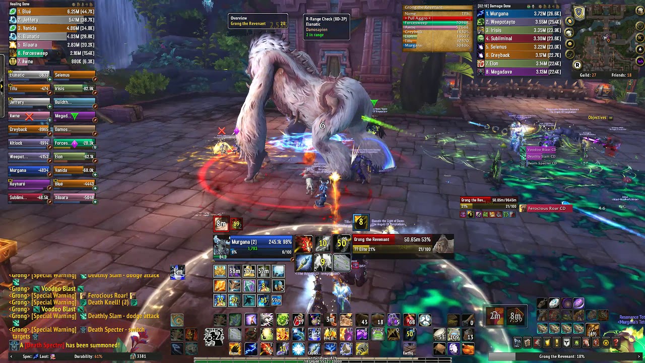 World Of Warcraft | Grong Mythic Angels kill - YouTube