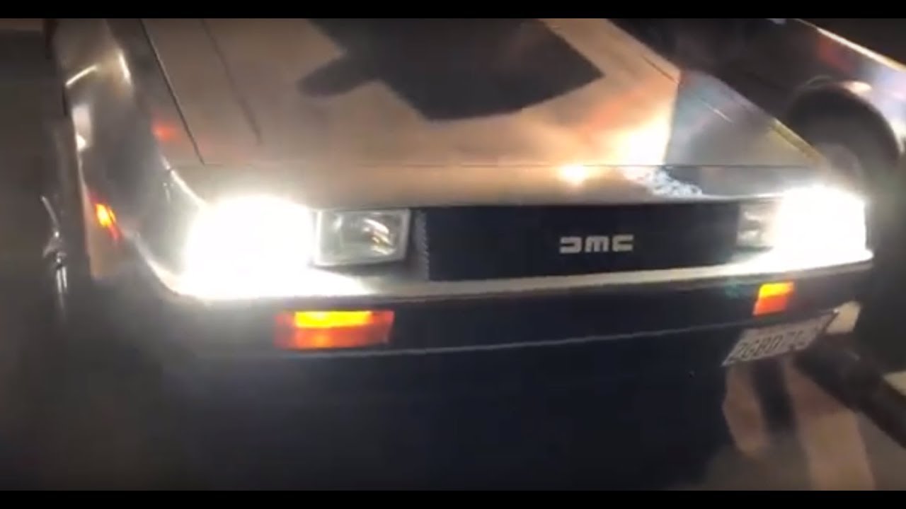 DeLorean LED Headlights vs stock - YouTube