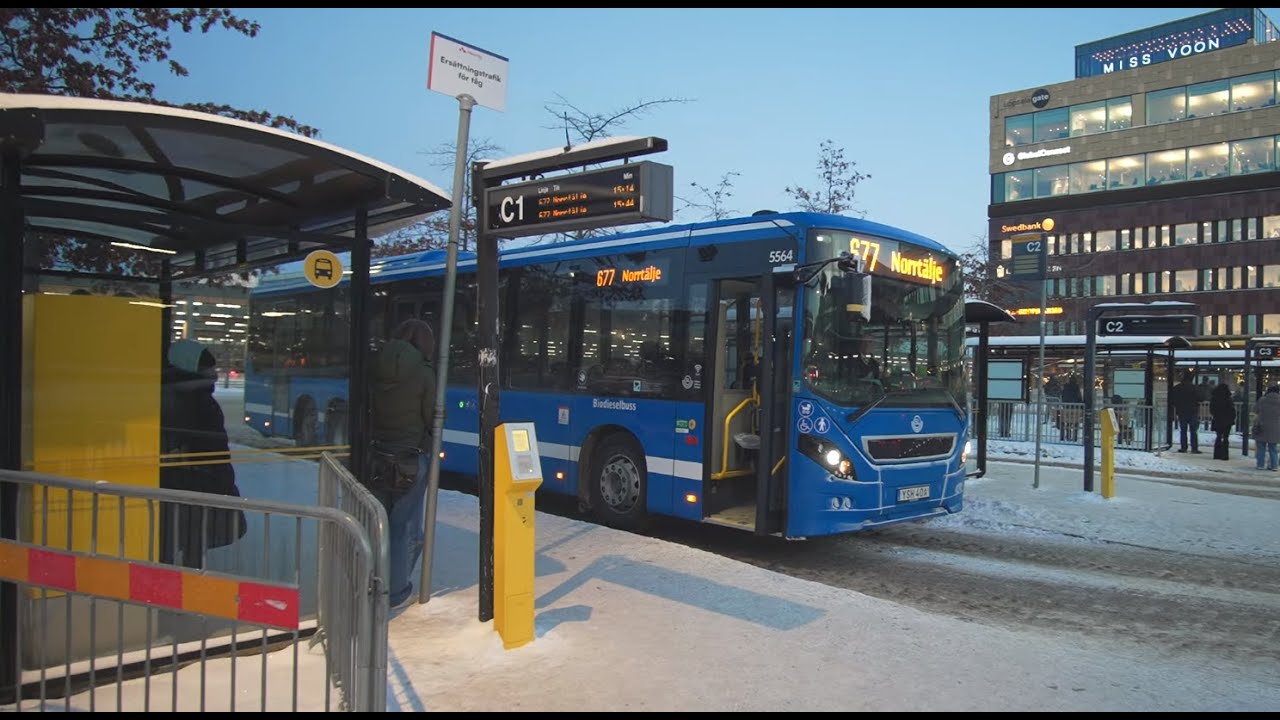Sweden, bus 677 ride from Uppsala to Norrtälje - YouTube