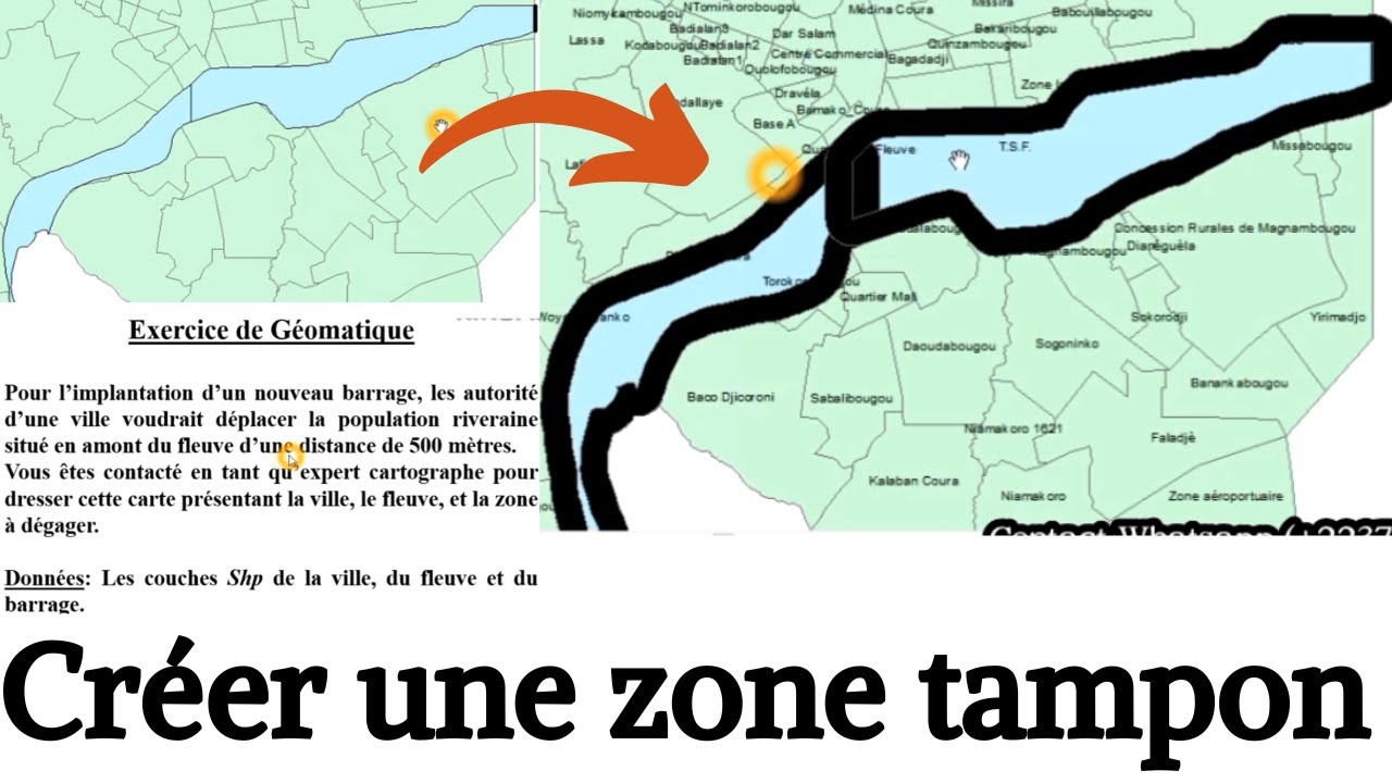 ArcGIS: Outil de géotraitements 1 : Zone tampon (Buffer geoprocessing ...