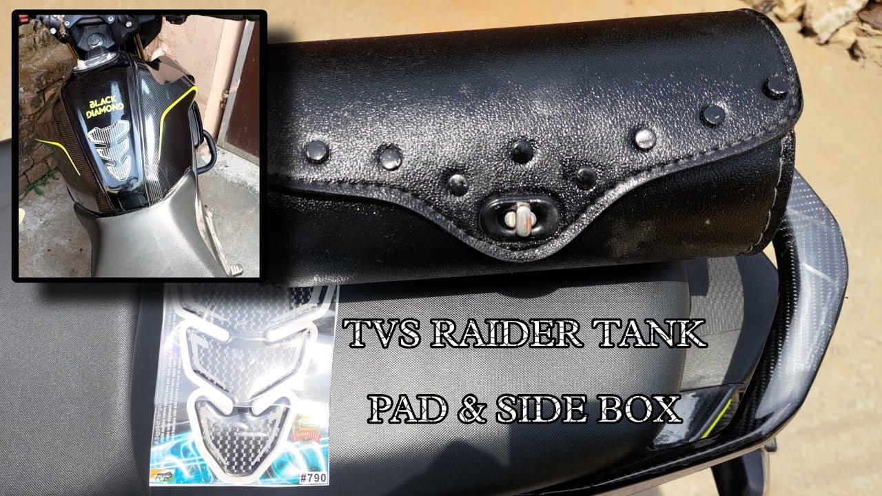 Tank Pad & Side Bag For TVS Raider 125 | The Black Diamond Rider - YouTube