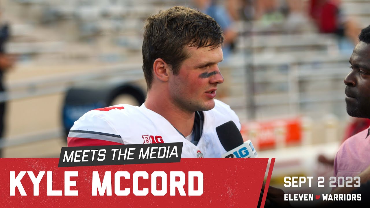 Kyle McCord talks about making his first start of the season against ...