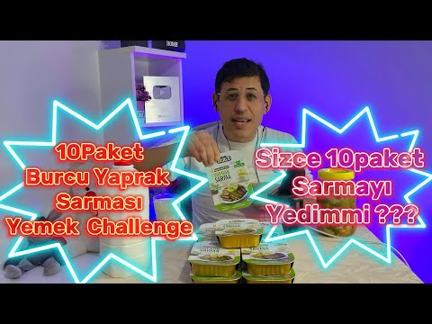 10 PAKET BURCU YAPRAK SARMASI Yiyorum, ASMR🎧