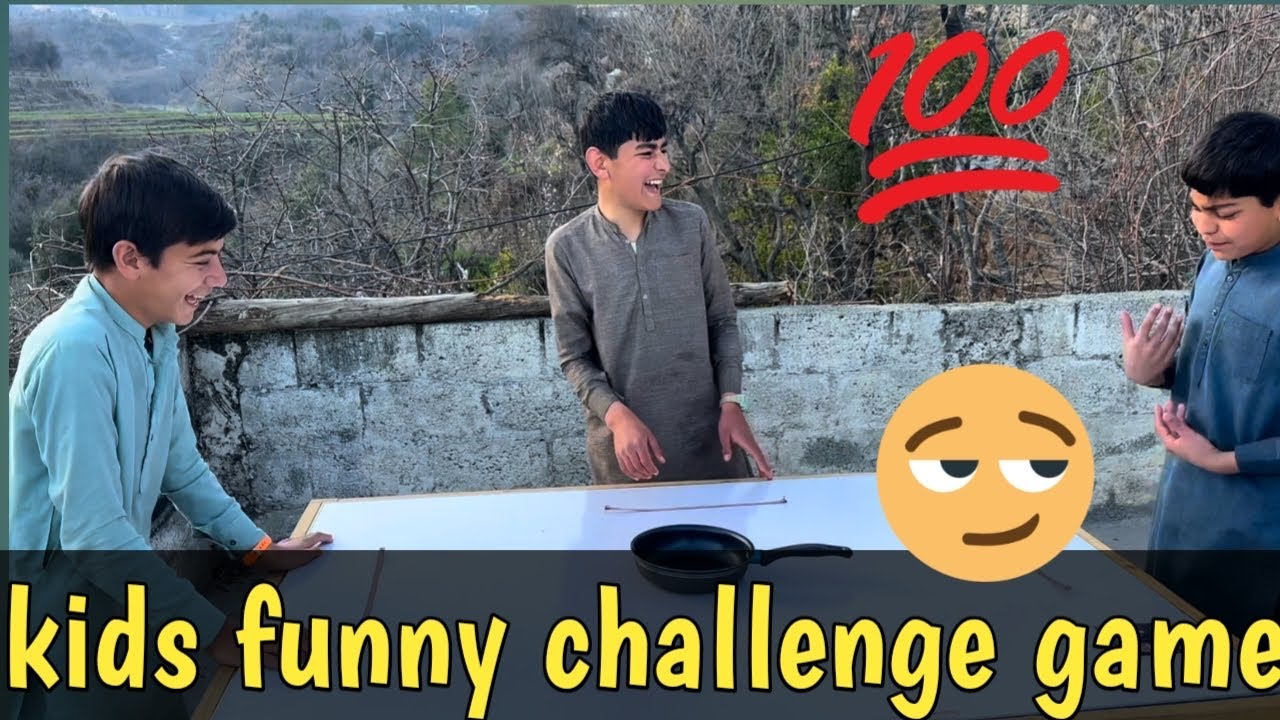 Kids funny challenge game 💪👍😜 - YouTube