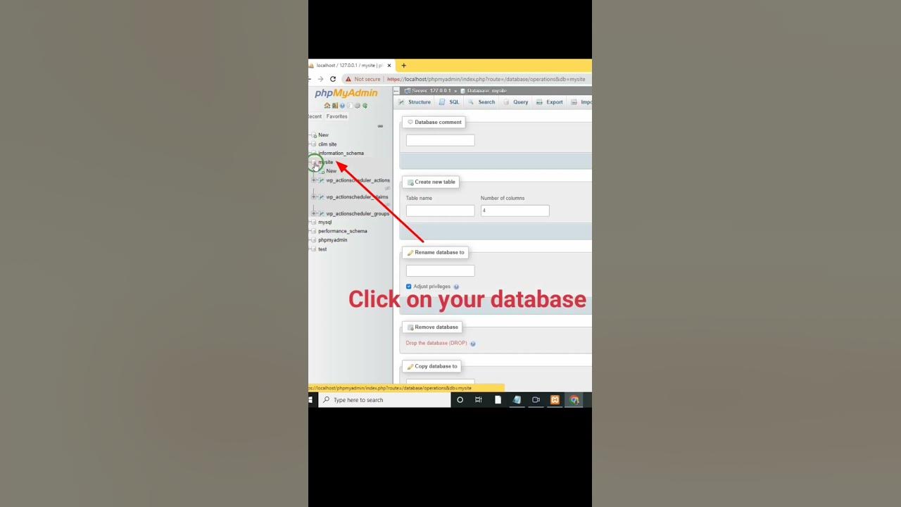 Delete Database Phpmyadmin 2024 Remove Phpmyadmin Database Shorts Youtube