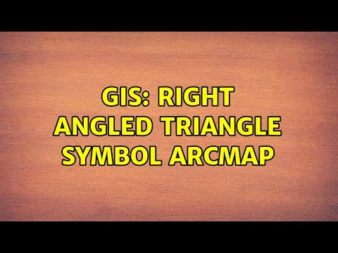 GIS: Right angled triangle symbol ArcMap - YouTube