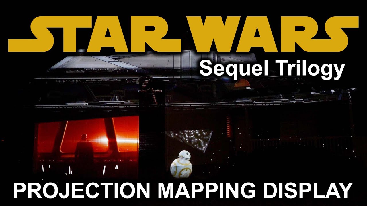 Star Wars Sequel Trilogy House Projection Mapping Live Display - YouTube
