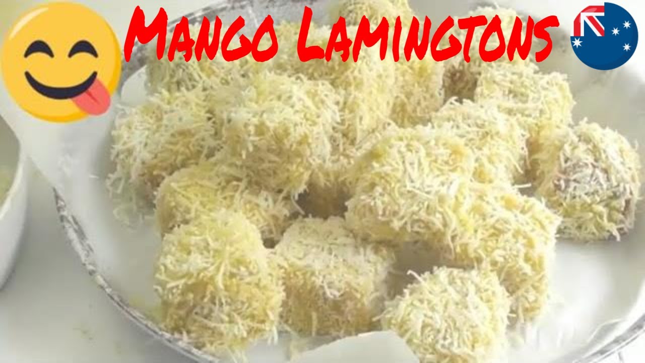 how to make Mango Lamingtons (Australian dessert ) - YouTube