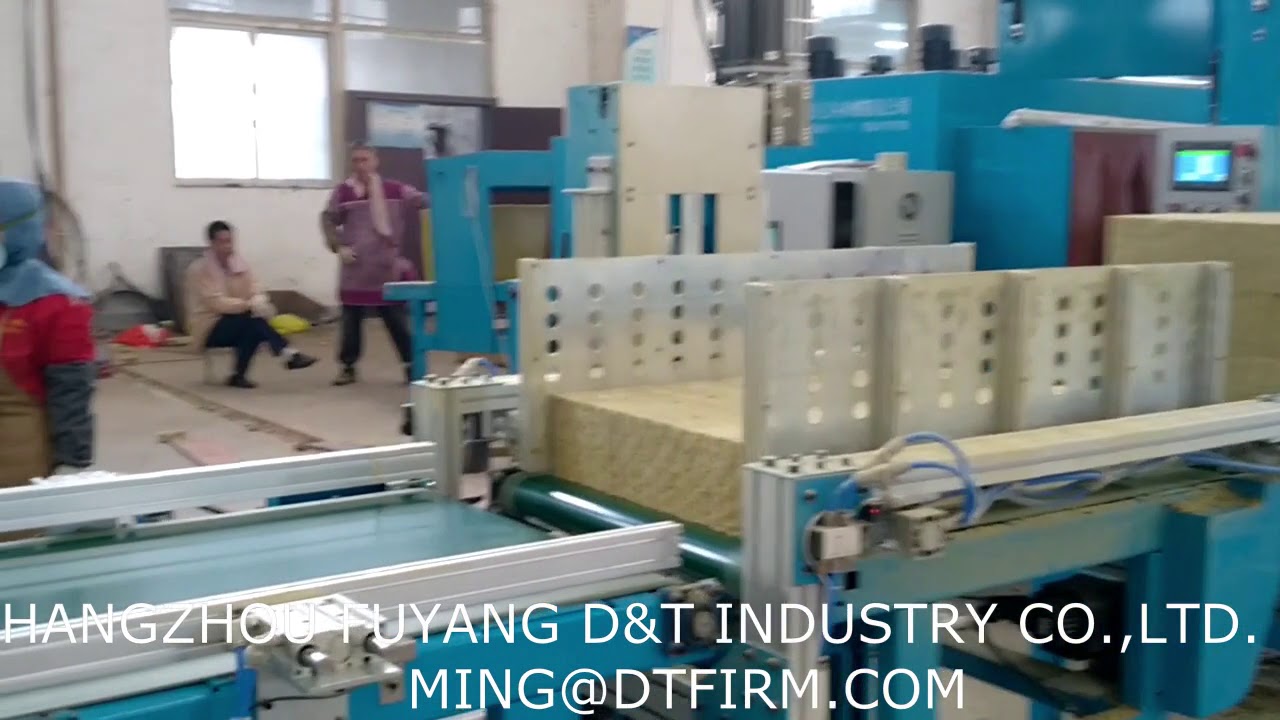 automatic rockwool cutting machine - YouTube