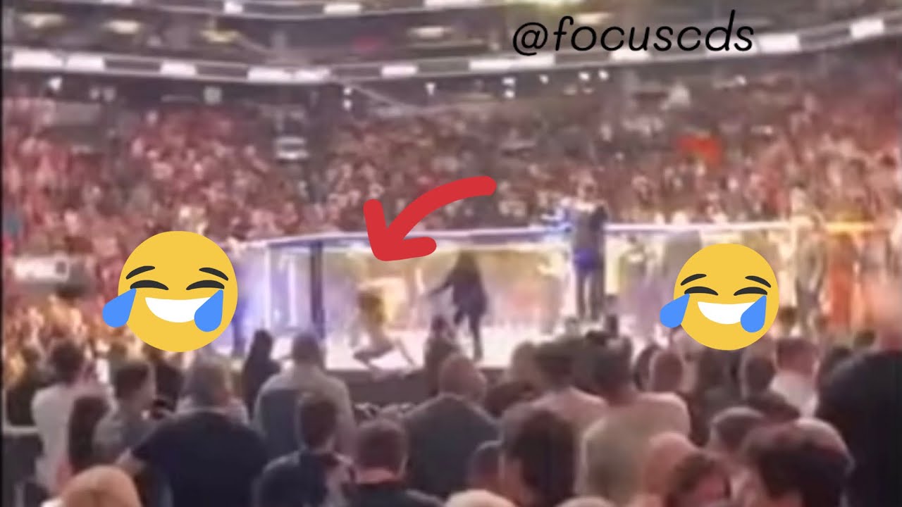 Female UFC Fan Tossed off Octagon - YouTube