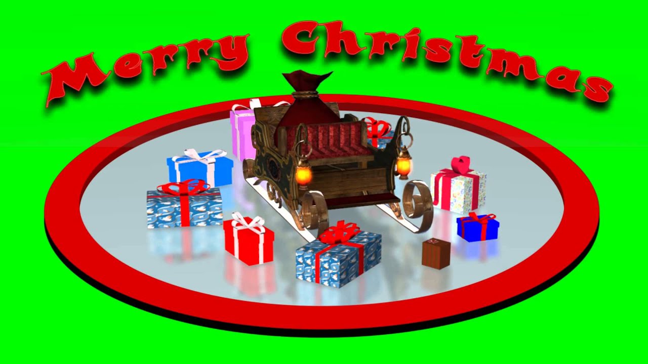 Merry Christmas animation 3 - green screen effect - YouTube