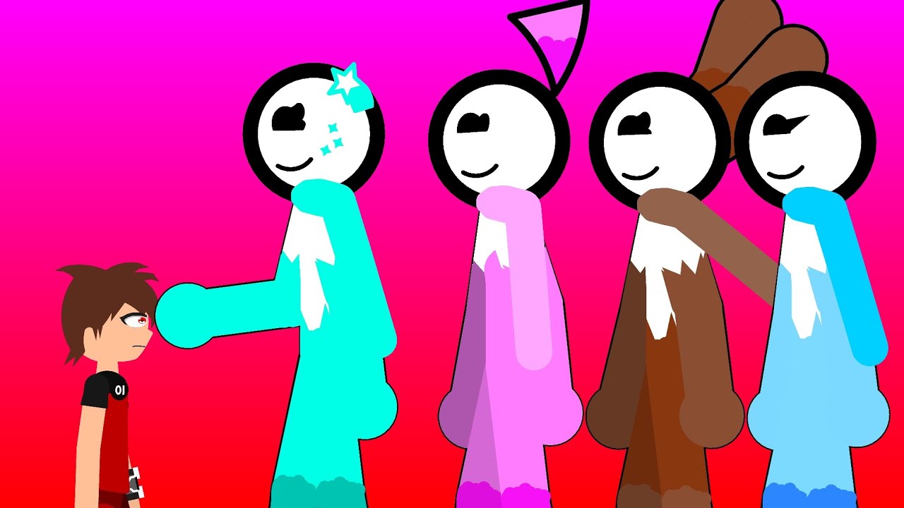 Awesome 4 Stickman Grils Characters Meets Gen 10 | Stick nodes Pro ...