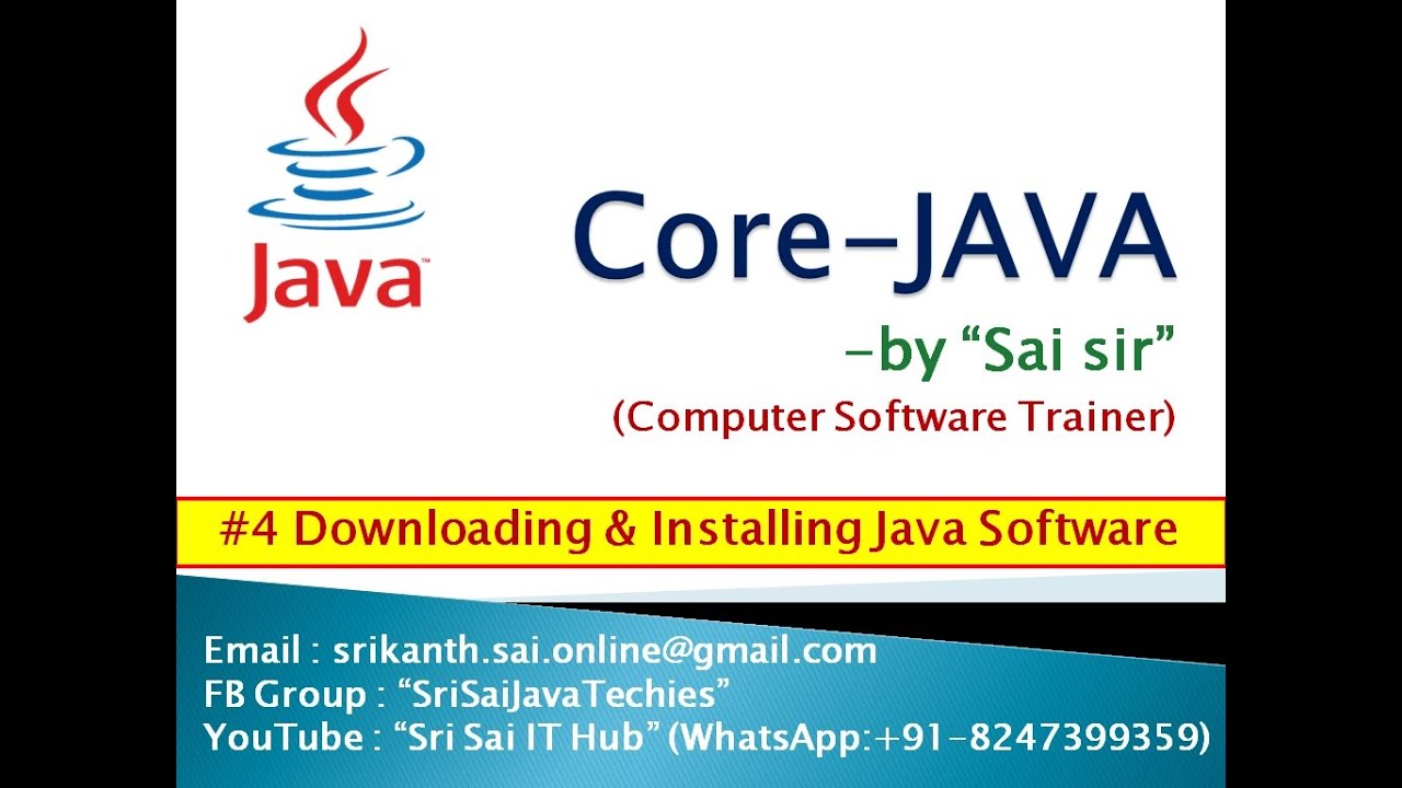 Java Software Downloading 4 Java Software Installations Java Path Setting Java Path 7267