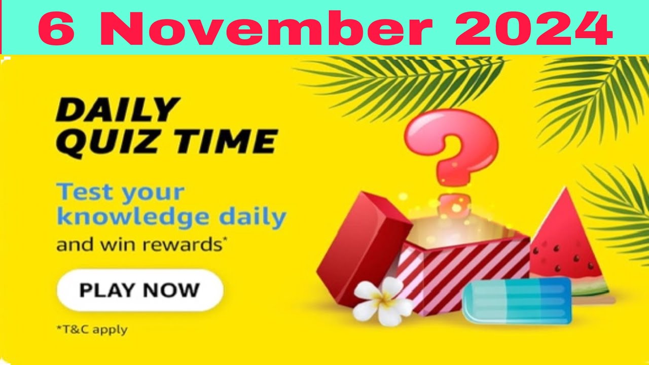Amazon Daily Quiz Time Answers Today, Amazon Daily Quiz Time Answers 6 ...