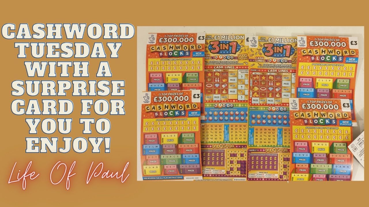 £25 mix of £3 Cashword Blocks and £5 3 in 1 Scratch Cards. Cashword ...