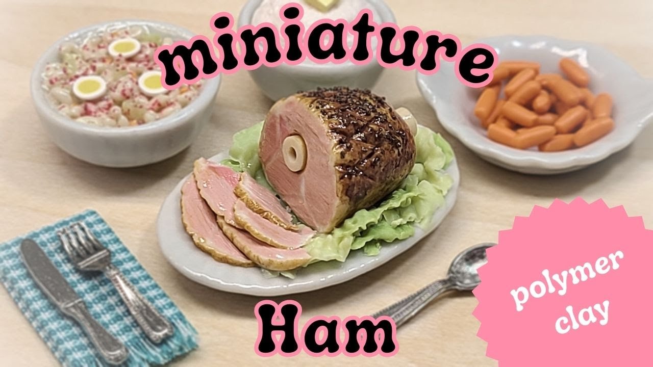 Miniature Ham | Polymer Clay Tutorial | Fake Food | DIY - YouTube