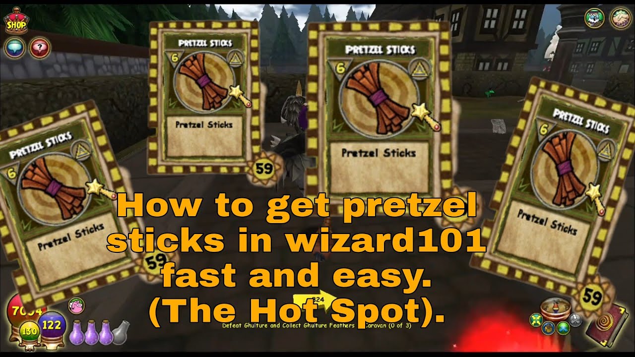 how to get pretzel sticks in wizard101 fast and easy why.Hot spot - YouTube