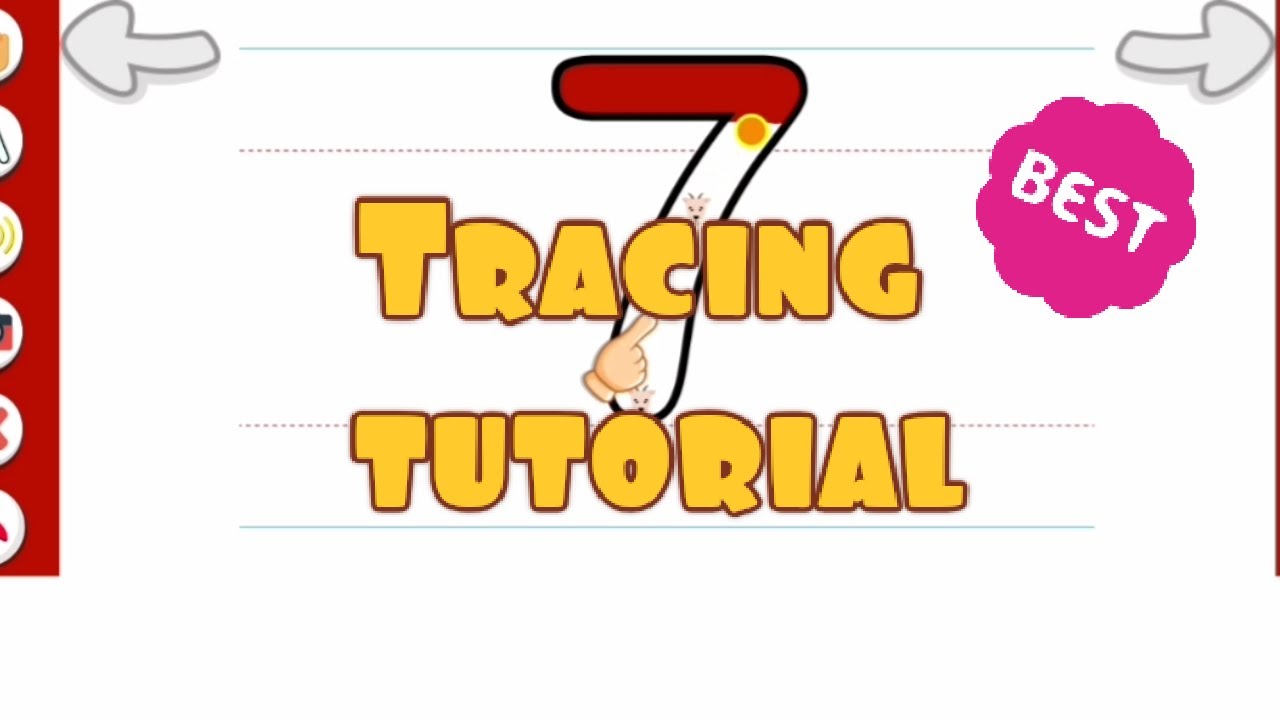 EASY TUTORIAL FOR TRACING THE NUMBERS - KIDS PRACTICE HOW TO WRITE ...