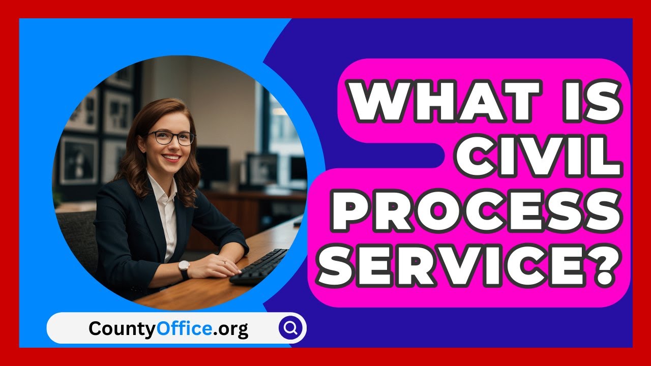 What Is Civil Process Service? - CountyOffice.org - YouTube