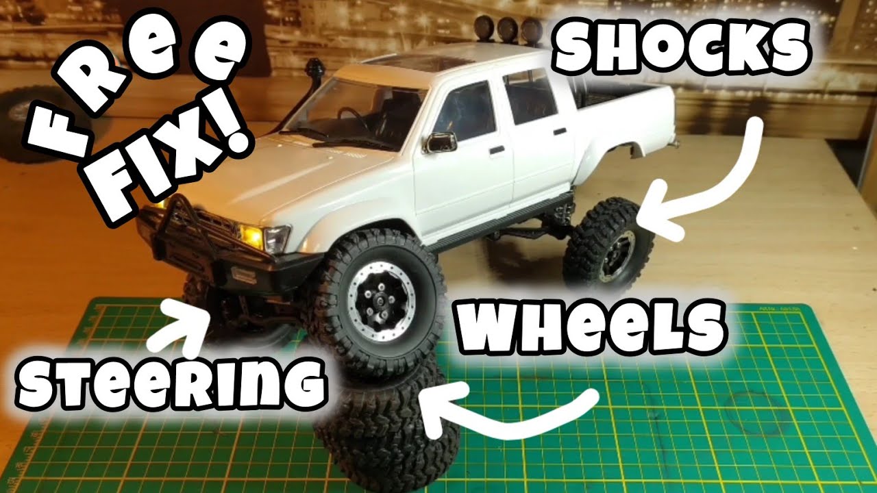 WPL C64-1 & C74-1 - HOW TO FIX FOR FREE STEERING SHOCKS - YouTube