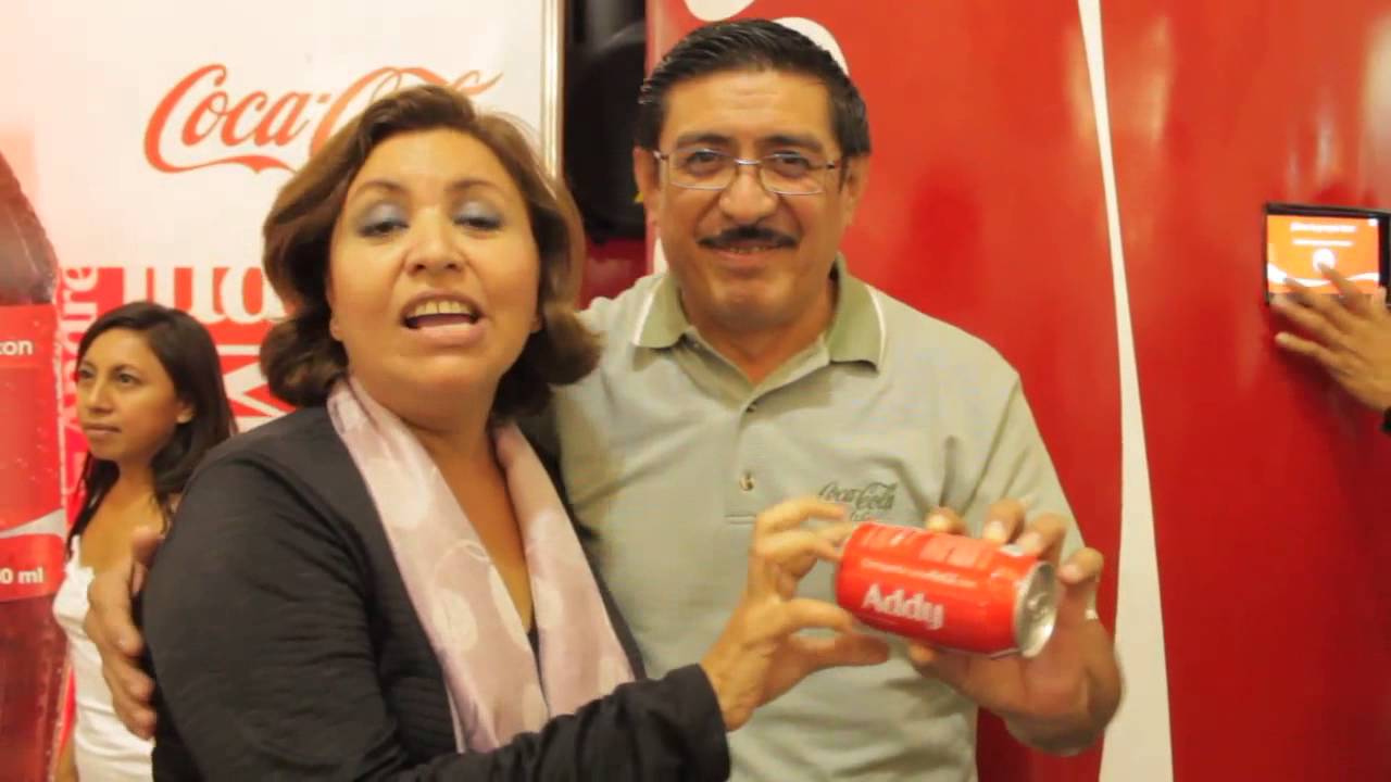 Addy Perez TV Feliz con su Nombre en el envase de la COCA COLA - YouTube