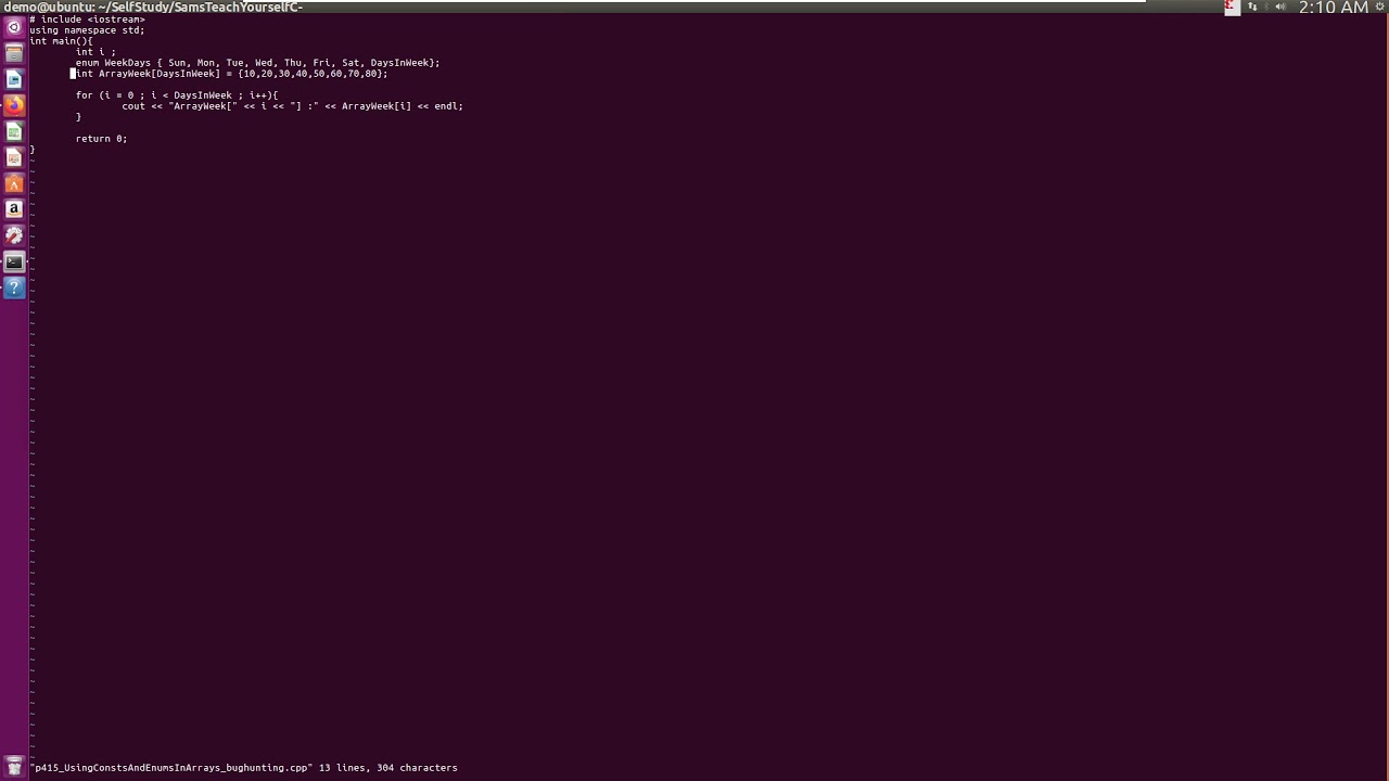 C Using Consts And Enums In Arrays Bug Hunting Too Many Initializers For Int7 Youtube