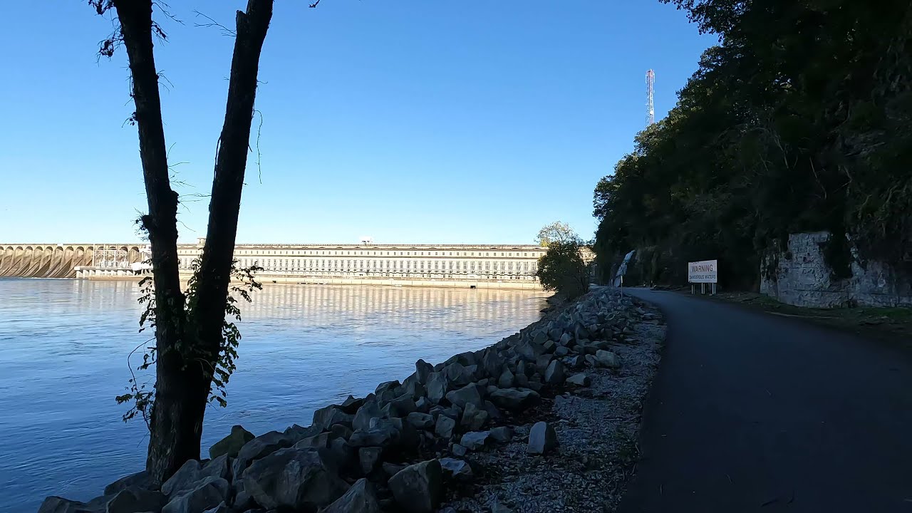 4K Wilson Dam & Waterfall, TVA Rockpile Recreation Area , Muscle Shoals ...