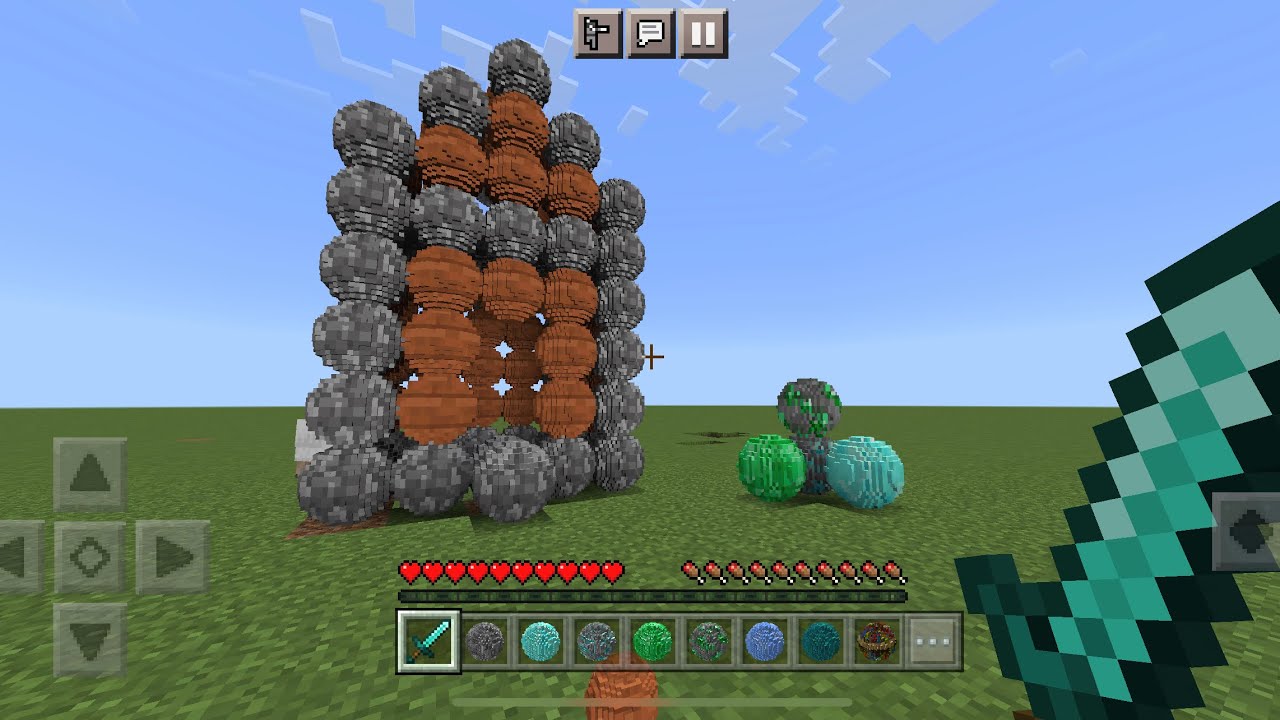 Spherical Blocks MOD in Minecraft PE - YouTube