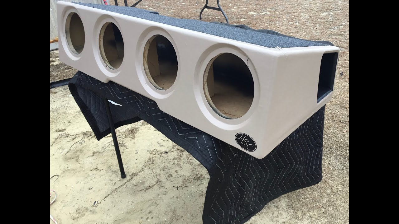 Custom Ported Box for 4 CT Sounds Meso 8s Underneath the Seat - YouTube